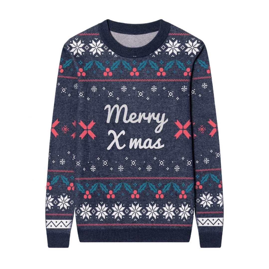 Mistletoe Jacquard Custom Knit Pullover Sweater – Knitwise, Inc.